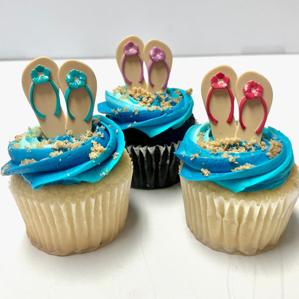 Flip Flops Half Dozen Cupcakes - Dorothy Ann Bakery & Cafe