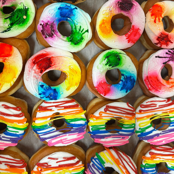 Paint Splatter Raised Donuts - Dorothy Ann Bakery & Cafe
