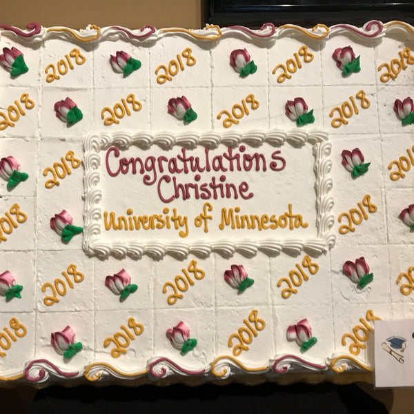 Graduation Greeting Card Sheet Cake - Dorothy Ann Bakery & Cafe