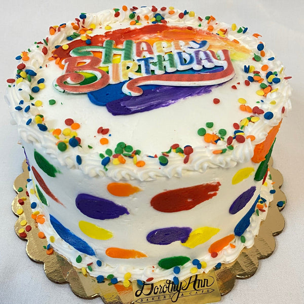 "Cassie Design" Rainbow Smear Cake - Dorothy Ann Bakery & Cafe