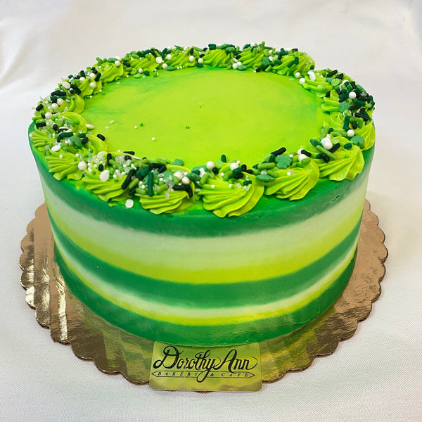 "Green" Smear Frosted Special Occasion Cake - Dorothy Ann Bakery & Cafe